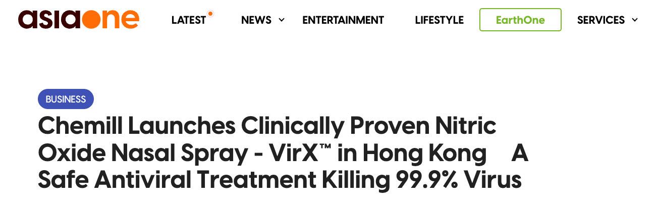 AsiaOne : Chemill Launches Clinically Proven Nitric Oxide Nasal Spray